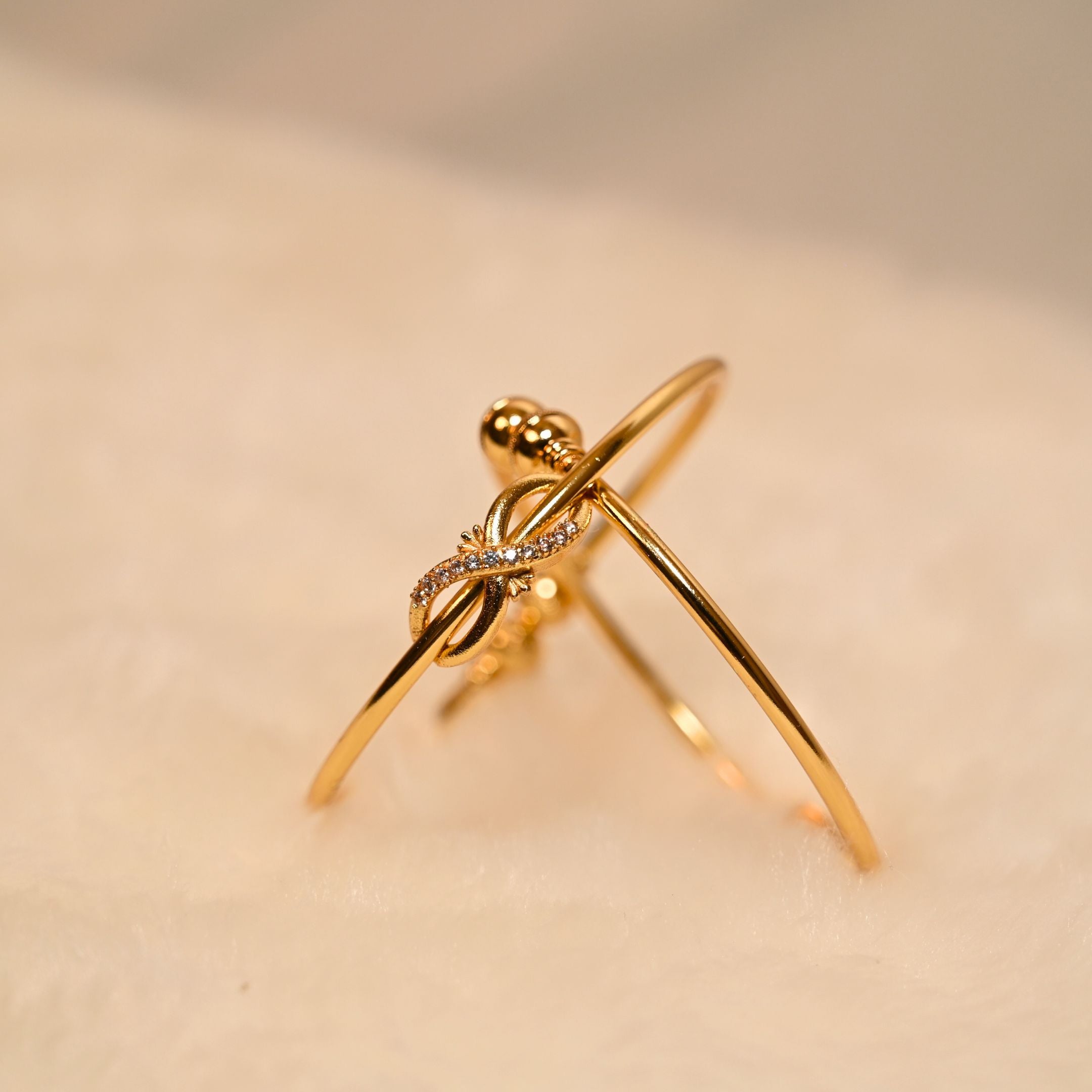 Kaakan Bharati – Gold-Plated Elegant Knot Bangle – Shrisakhi.com